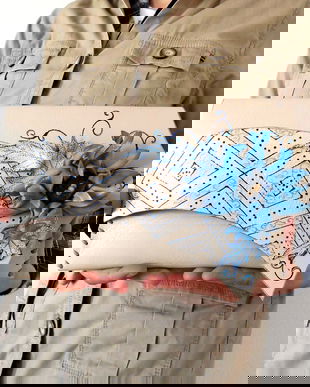 poseta plic handmade unicat din piele - Pink Flowers | Breslo