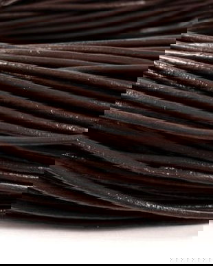 Snur din piele naturala, maro inchis, 5x1.5 mm | Breslo