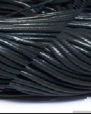 Snur din piele naturala, maro inchis, 5x1.5 mm | Breslo