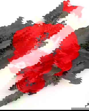 Brosa/Aplicatie pentru rochie/Floare textila bej | Breslo