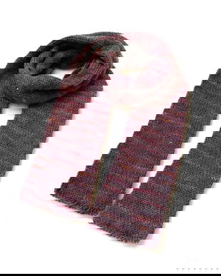 Fular tricotat unisex galben violet maro | Breslo