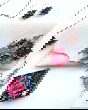 poseta plic handmade unicat din piele - Summer Delight | Breslo