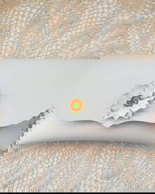 poseta plic handmade unicat din piele - Little Flowers | Breslo