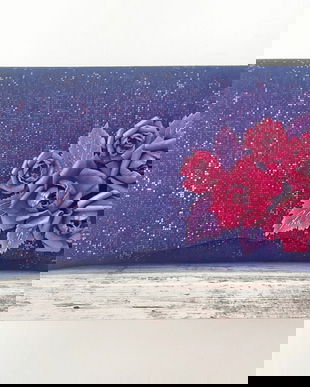 poseta plic handmade unicat din piele - Summer Delight | Breslo