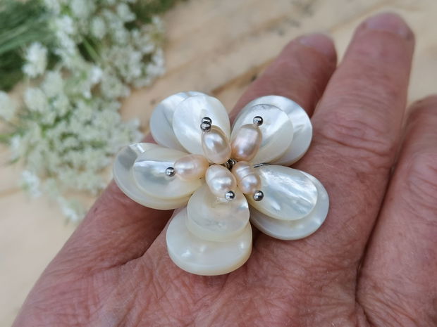 Inel floare shell | Breslo