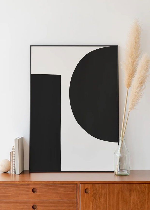 Tablou one line geometric, Tablou forme geometrice, Tablou modern in ...