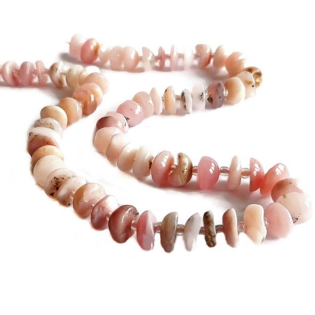 Opal roz discuri neregulate 8-10mm (sirag19cm) MG.0090 | Breslo