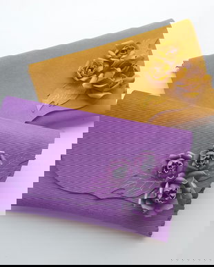 poseta plic handmade unicat din piele - Summer Delight | Breslo