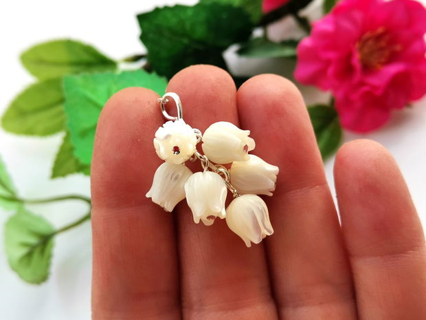 Colier argint & flori de sidef | Breslo