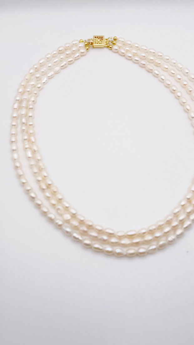 Colier multisir din perle naturale | Breslo