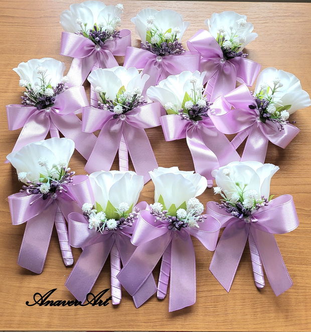 Cocarde nunta Flori de pus in piept Bratari nunta | Breslo