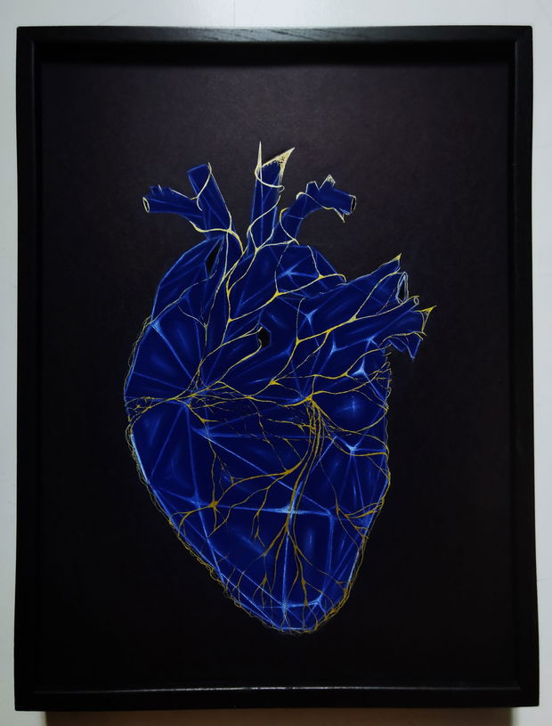 Tablou "Deep Blue Heart" | Breslo