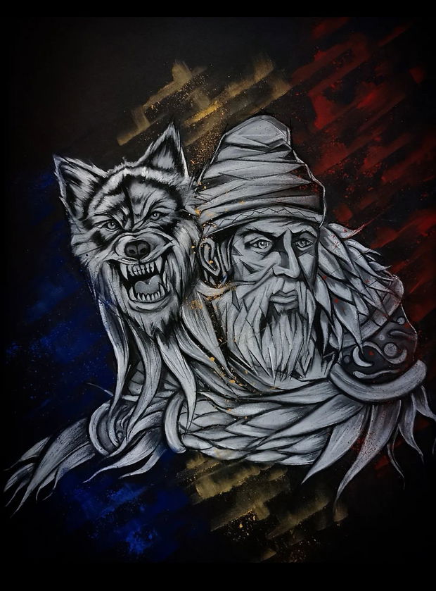 Tablou "Decebal si Lupul Dacic" | Breslo