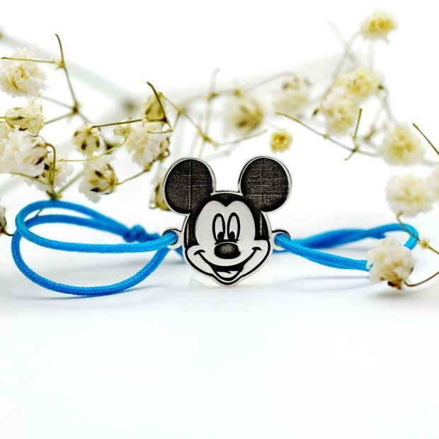 Bratara reglabila simbol Mickey mouse / Personaj desene animate Argint ...