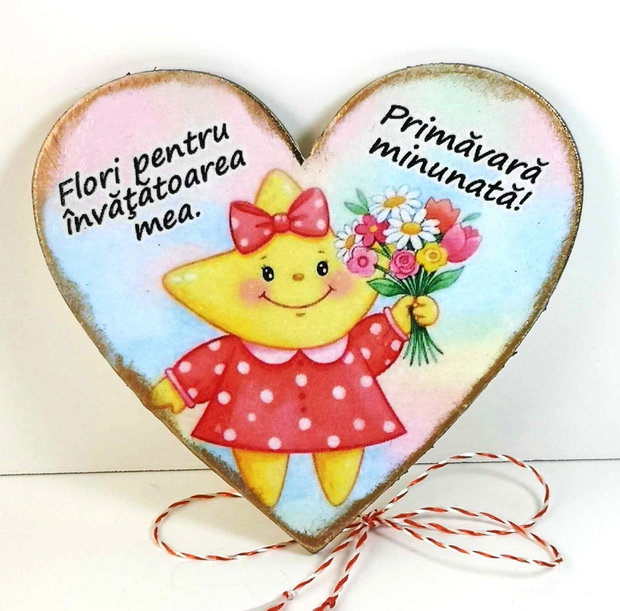 Martisor personalziat, pentru invatatoare, educatoare, tema steluta ...