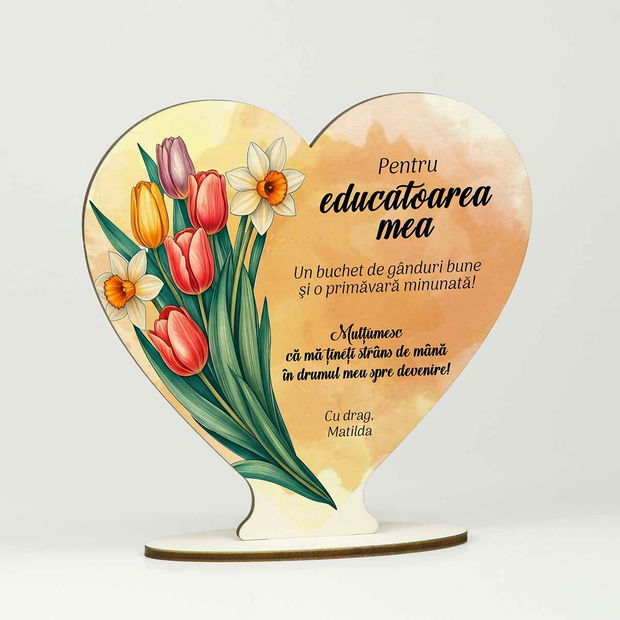 Trofeu EDUCATOARE, INVATATOARE cadou personalizat pentru 8 Martie | Breslo