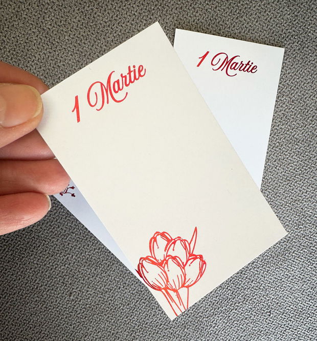 Cartonase Martisor cu folie metalica | Breslo