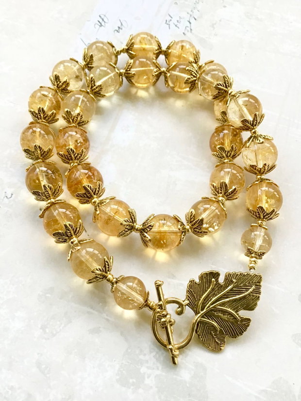 Colier vintage citrin | Breslo