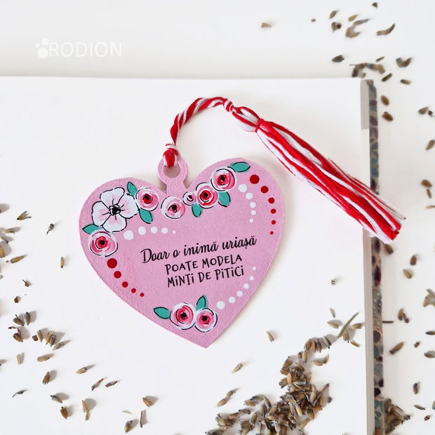 Semn de carte inimioara pentru cadre didactice martisor, 8 martie | Breslo