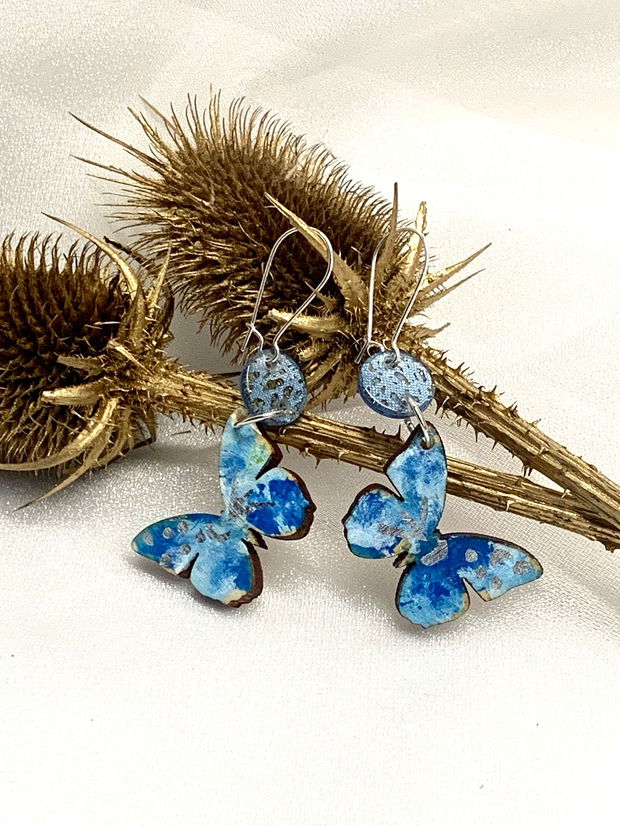 cercei handmade unicat din lemn -pictati manual 00126 | Breslo