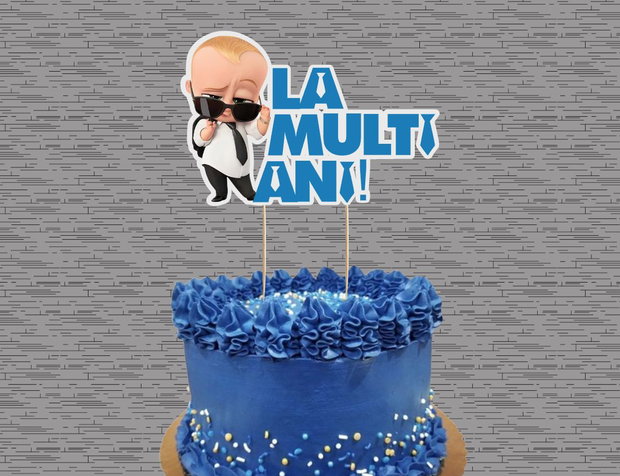 Topper tort Baby boss "La multi ani!" | Breslo