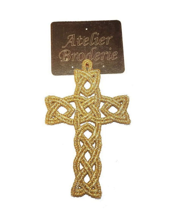 Cruce Brodata cu Ata Metalica Aurie 6 | Breslo