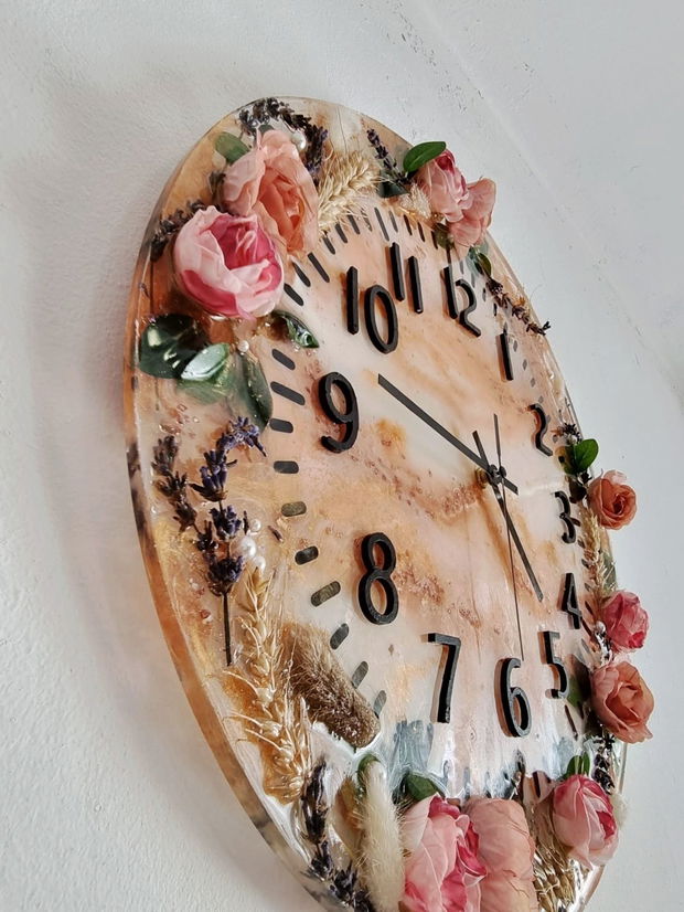 Ceas mare din Rășini lucrat manual. handmade DYI | Breslo