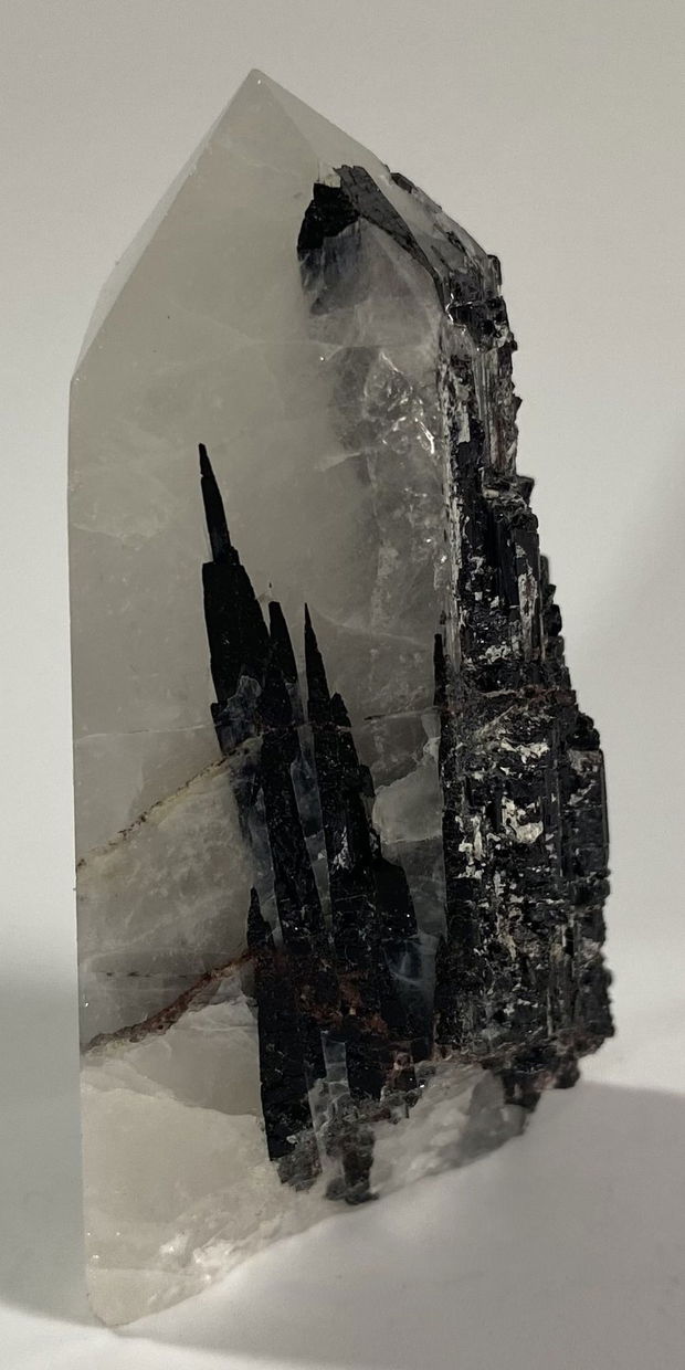 Turmalina cu Cuart - Obelisc brut piatra semipretioasa | Breslo