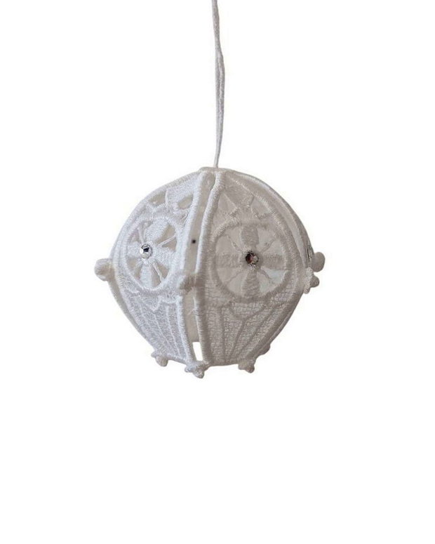 Globulet Alb 3D cu Cristale | Breslo