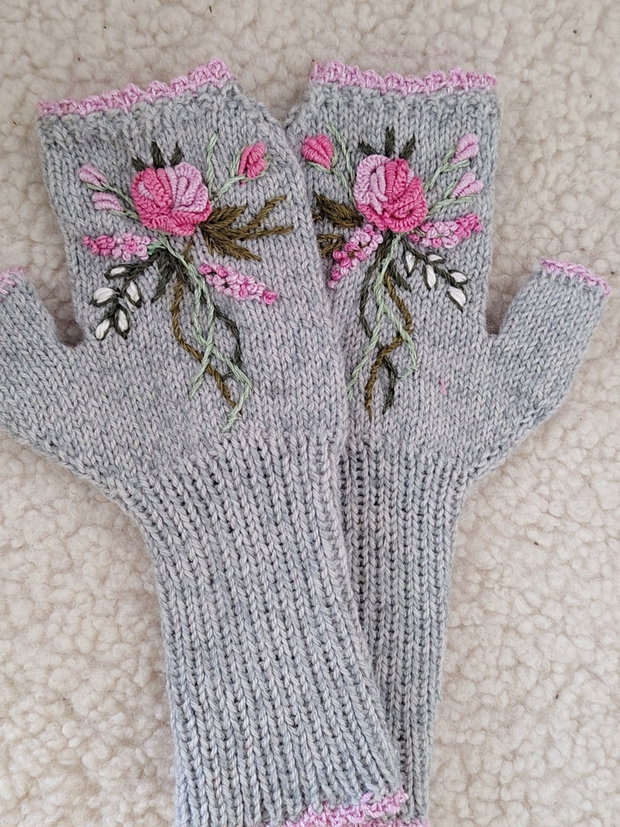Mănuși handmade gri | Breslo