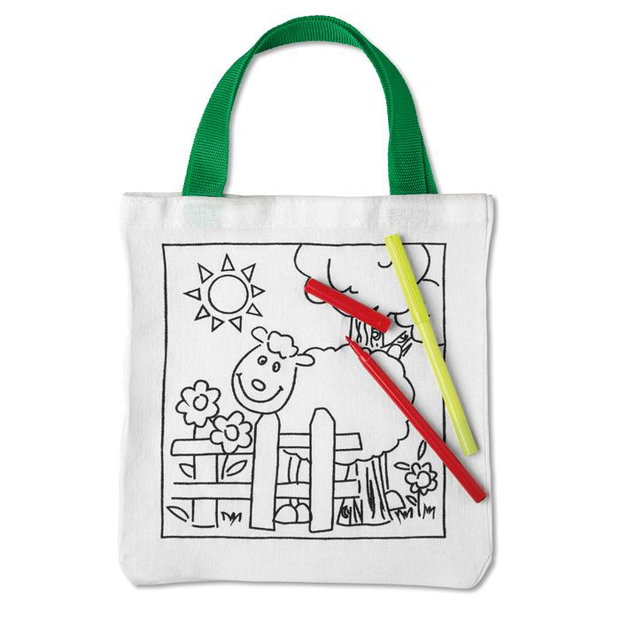 Geantă de colorat pentru copii cu 5 carioci, activitate creativă și ...