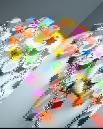 Colier din creioane colorate - Curcubeu mijlociu | Dichisar