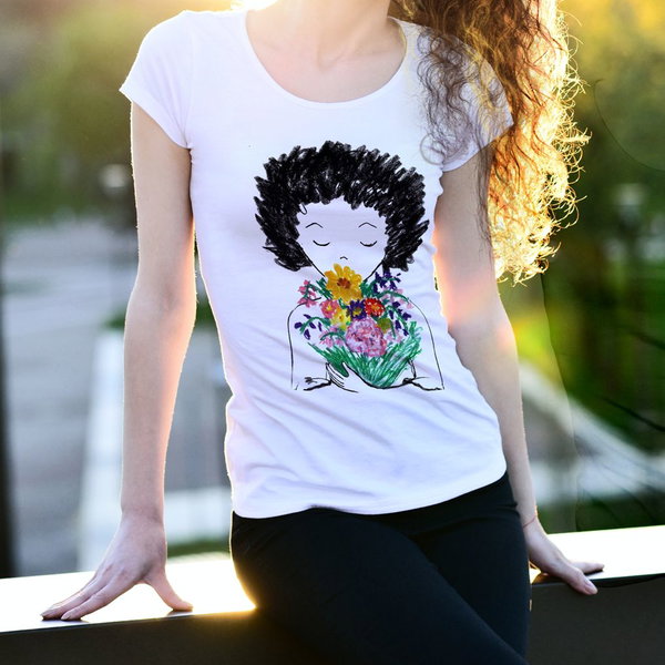 Tricou Zburlita cu flori - pentru Ea | Dichisar