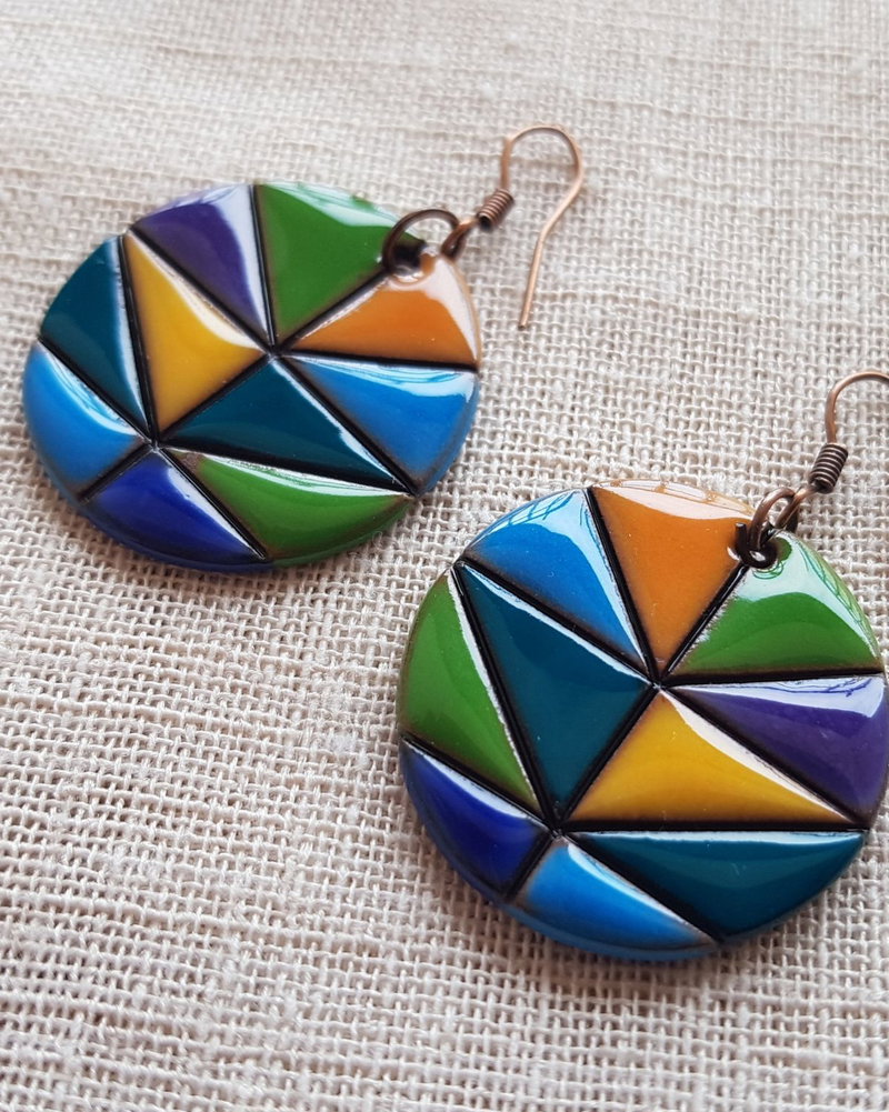 Cercei - forme geometrice- multicolori | Dichisar